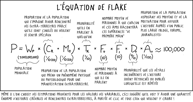 Eric Lagadec on Twitter: "J'aime bien son équation parallèle par @xkcd: l'équation de Flake ...