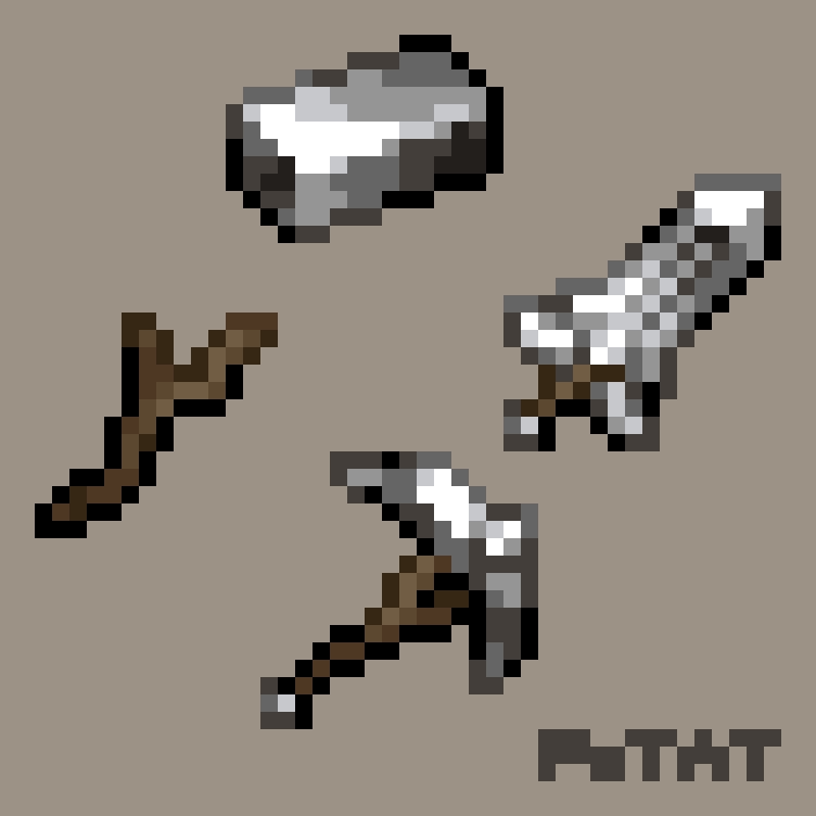 Minecraft Bone Pixel Art