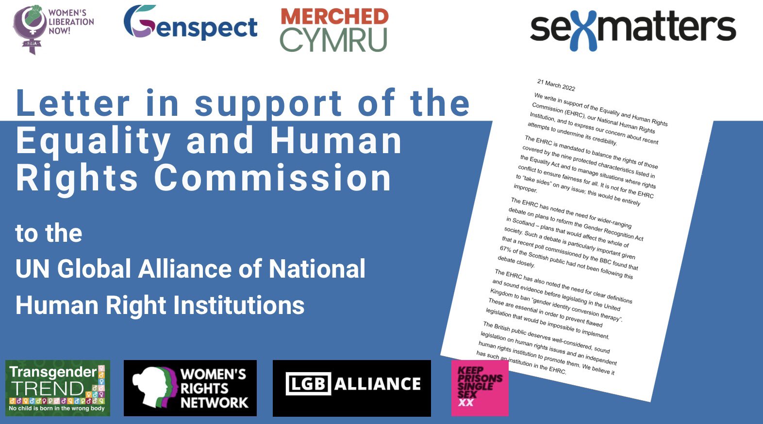 Sex Matters On Twitter Open Letter In Support Of The Ehrc To Express