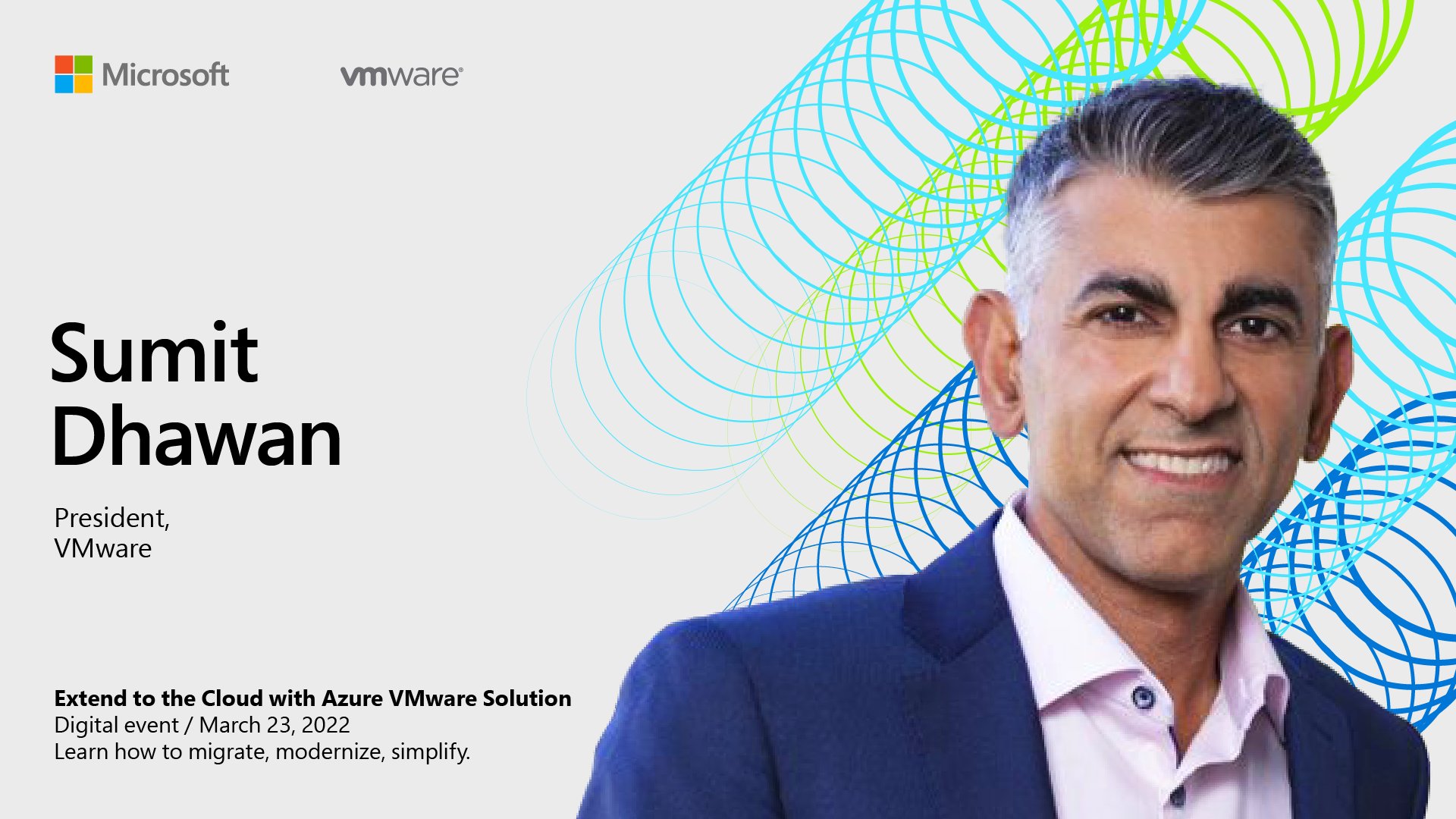 Microsoft Azure on Twitter: "Join VMware President Sumit Dhawan at this digital event—and hear ...