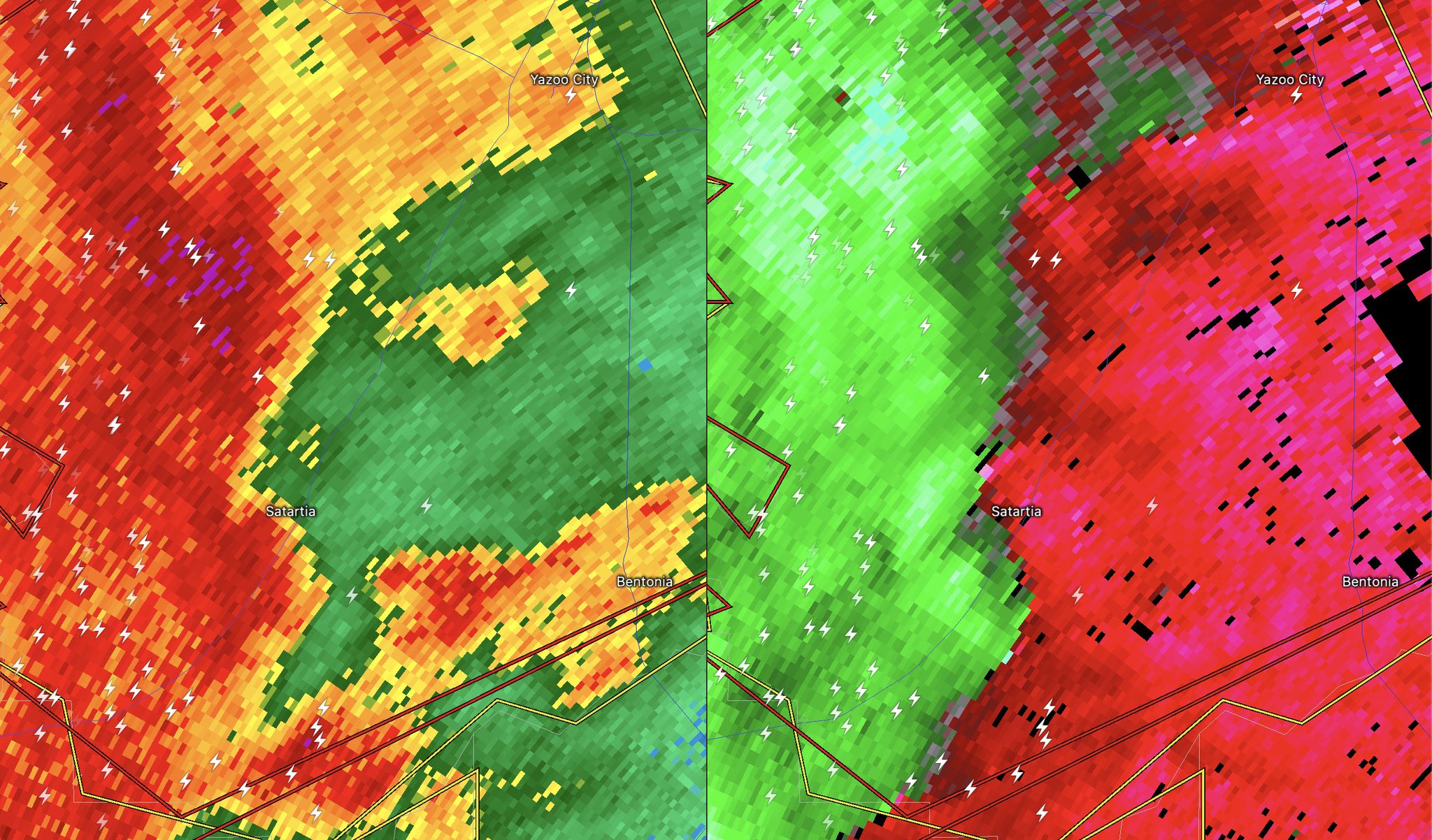 Jacob Lanier on Twitter: "12:12 PM - Now a *CONFIRMED TORNADO* cross Hwy 49 in Satartia. Seek ...