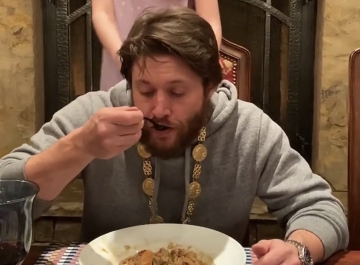Jensen Ackles Eating Cereal