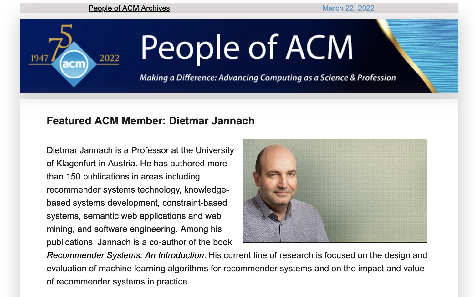 ACM Transactions on Recommender Systems (ACM TORS) (@ACM_TORS) / Twitter