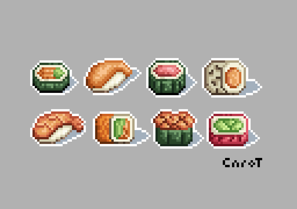 Easy Minecraft Food Pixel Art
