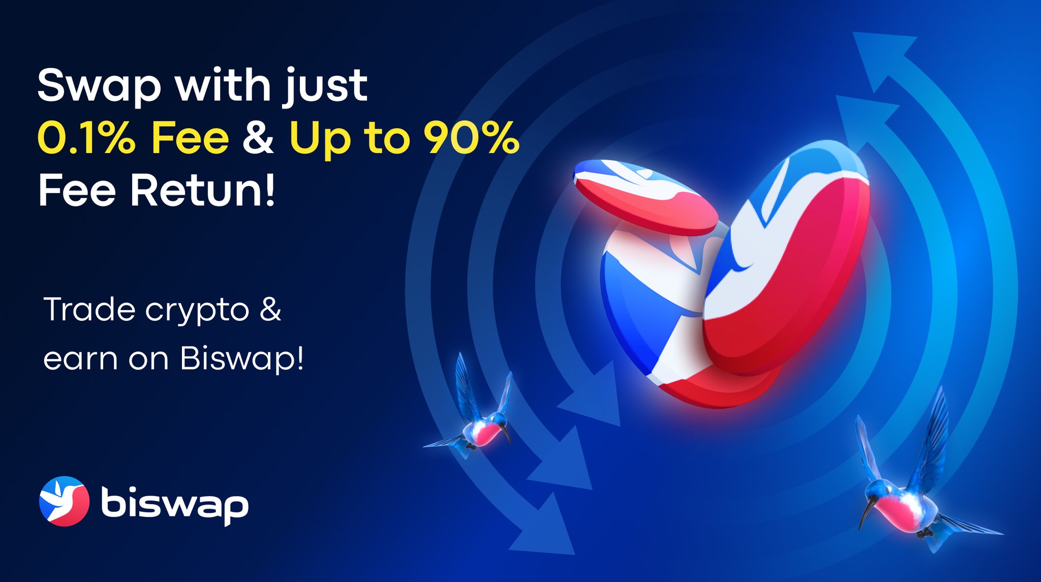Biswap on Twitter: "🤩Biswap Welcomes New Users!🤩 Benefit from swaps on @Biswap_Dex! 💎Trade with ...