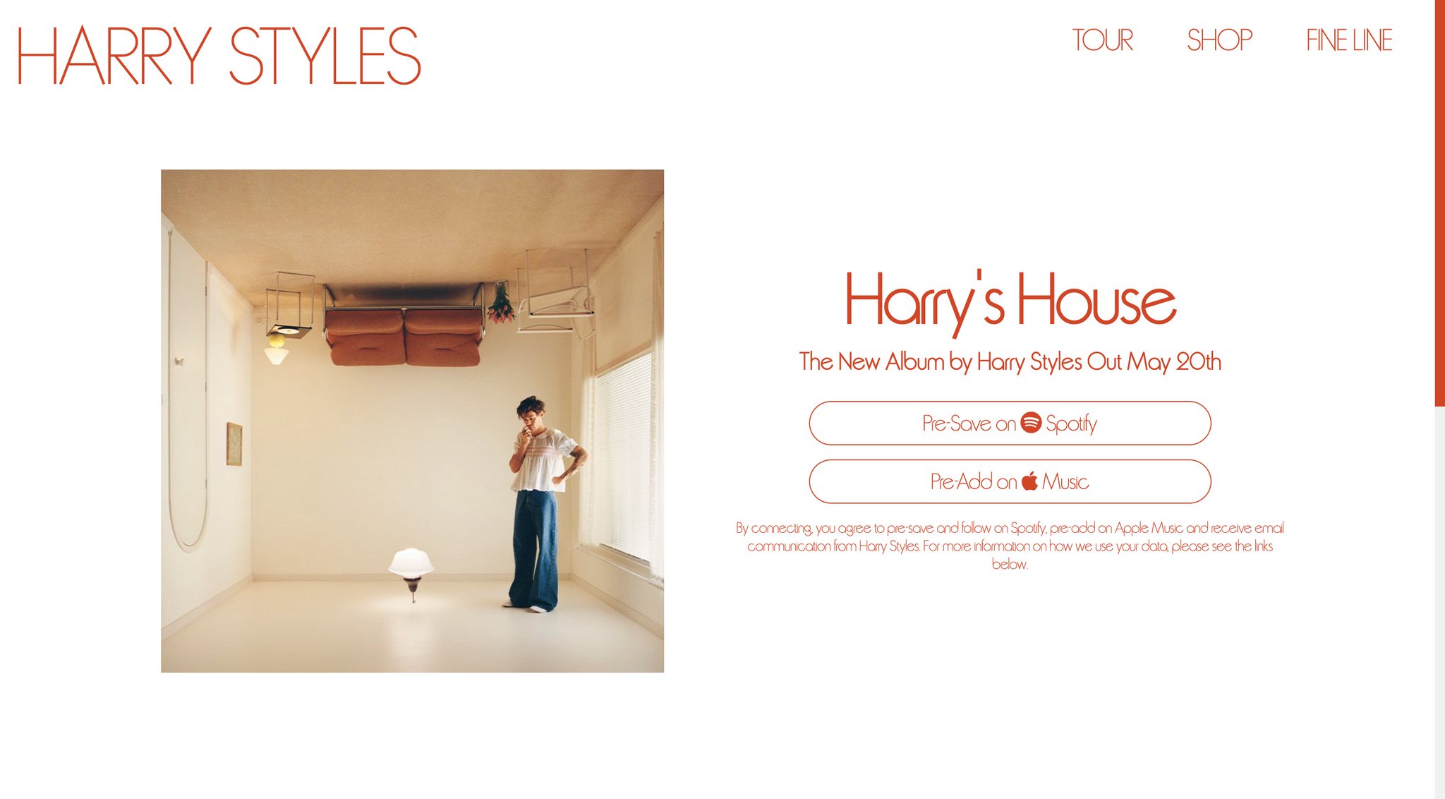 HSD on Twitter: "Harry's website has updated. Pre-save on Spotify: https://t.co/cGMbrLf8Iq https ...