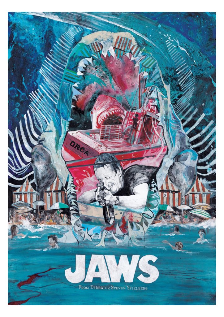 Jaws Poster Drawing