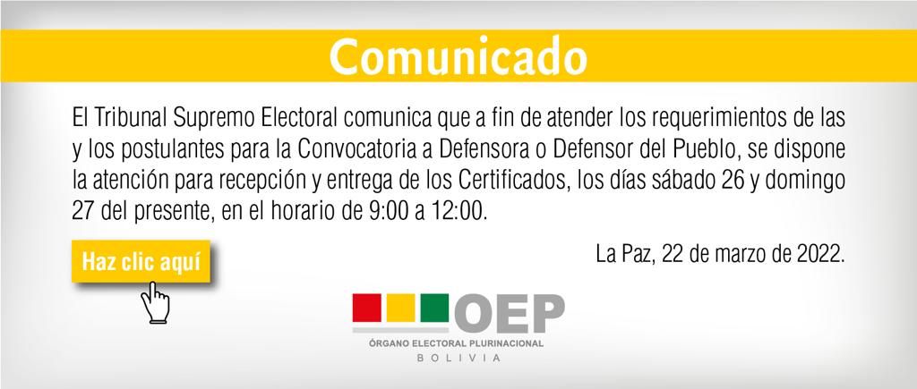Agencia De Noticias Fides On Twitter Anf El Tsebolivia Comunica Que