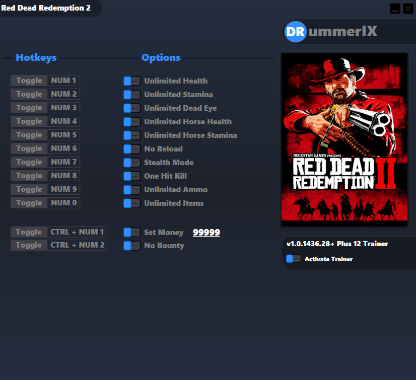 DrummerIX on Twitter: "[Trainer] Red Dead Redemption 2 [+12][23.03.2022] - update for 1.0.1436 ...