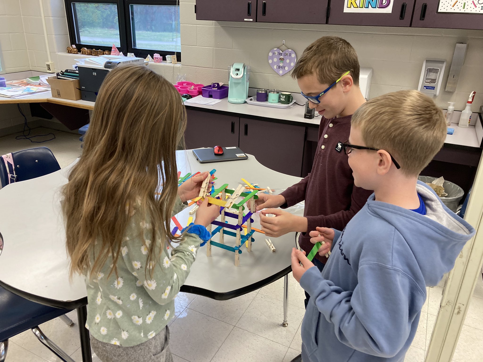 Kelly Cortez on Twitter: "Team Challenge this week: clothespin/popsicle ...