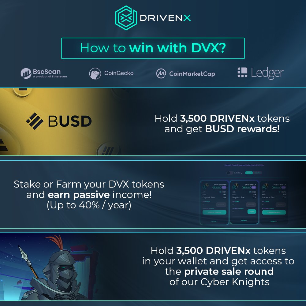 DRIVENx on Twitter: "We care about our holders at #DRIVENecosystem, so we provide them with ...