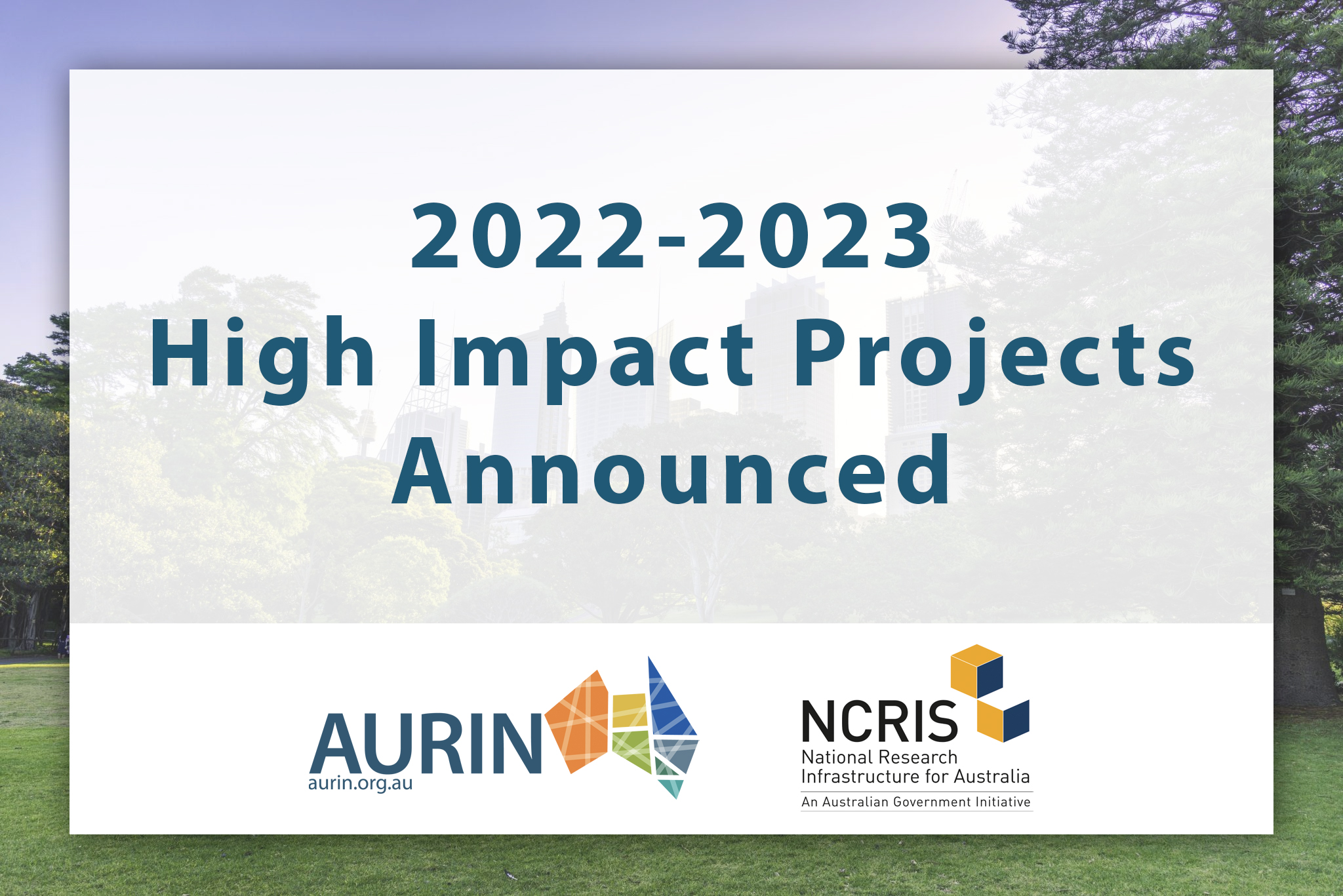 AURIN on Twitter: "We're pleased to announce the five High Impact Projects that will launch in ...