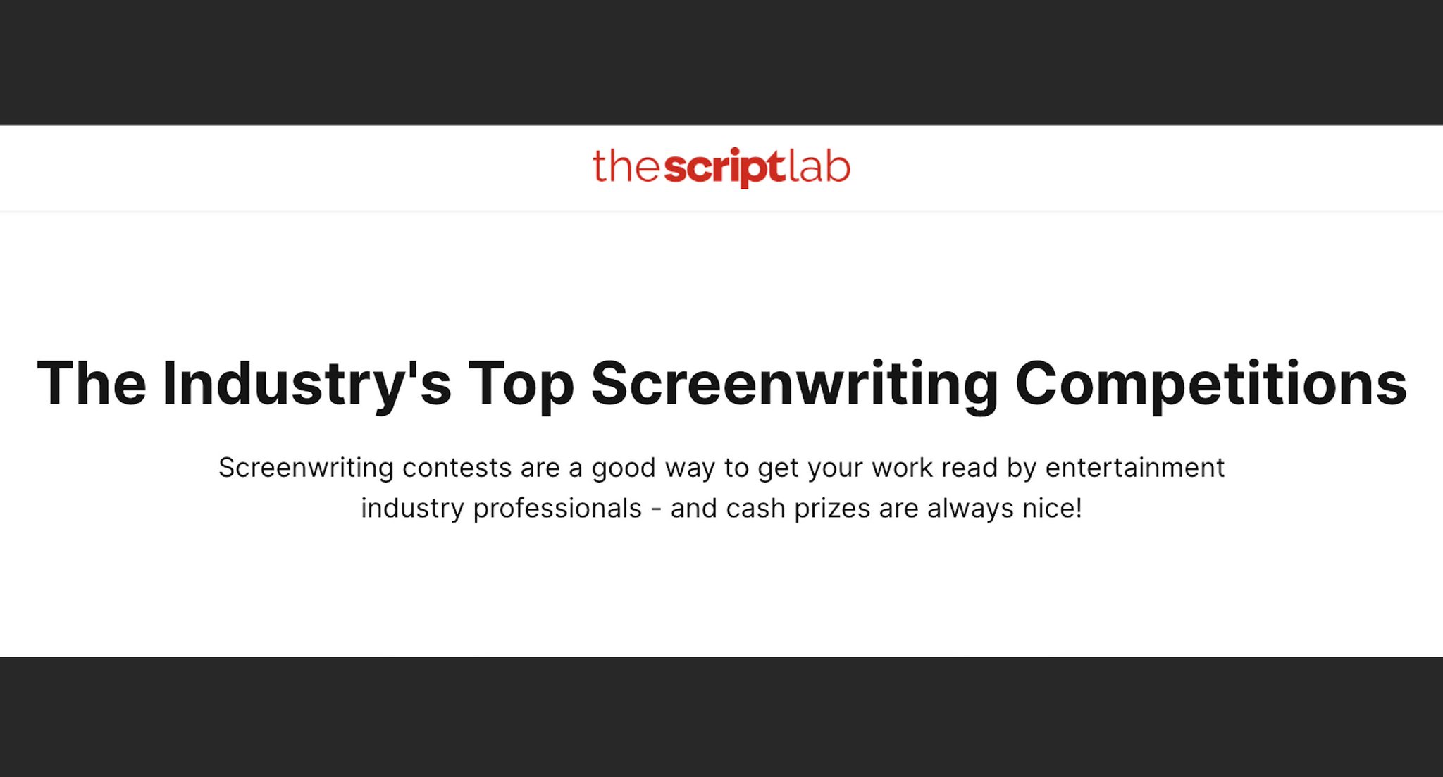 Script Anatomy on Twitter: "Screenwriting competition deadlines are coming up quickly. Don’t let ...