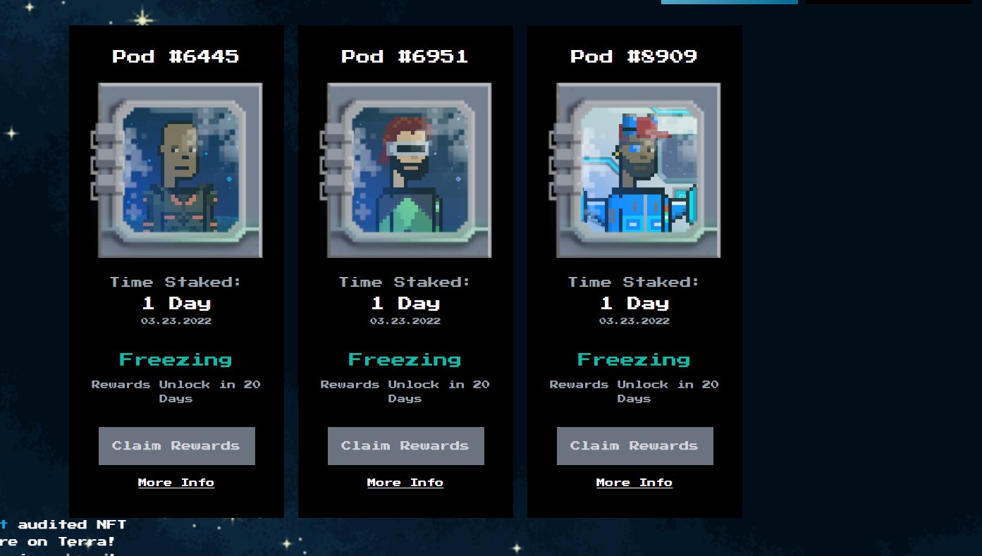 0xurΞth.UST 🌖 on Twitter: "@galactic_punks locked on the first audited staking NFT contract on ...
