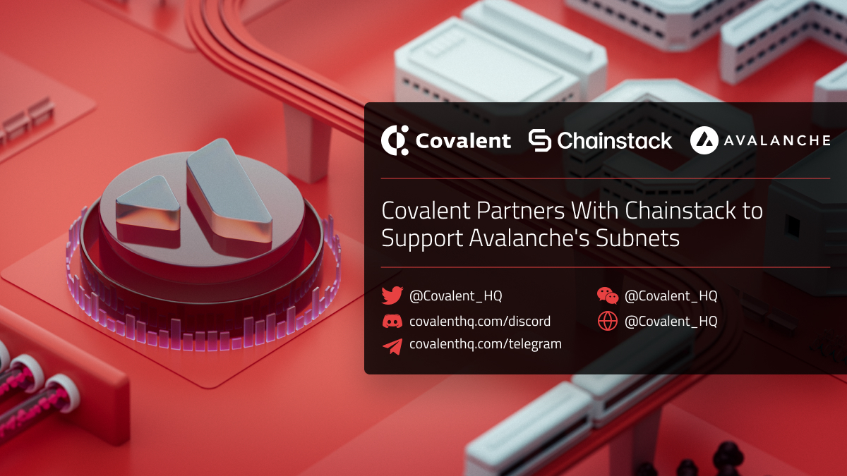 Covalent on Twitter: "1/ 🔥🔥 We’re thrilled to announce our partnership with Chainstack to ...