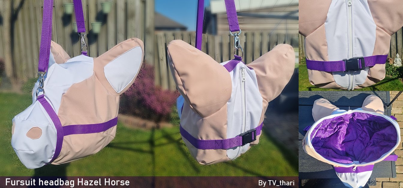 ⛧TV_thari⛧ on Twitter: "Fursuit Headbag commission done for @horse_hazel I had so much fun ...