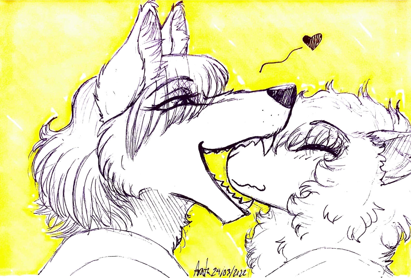 Wolf Furries Kissing