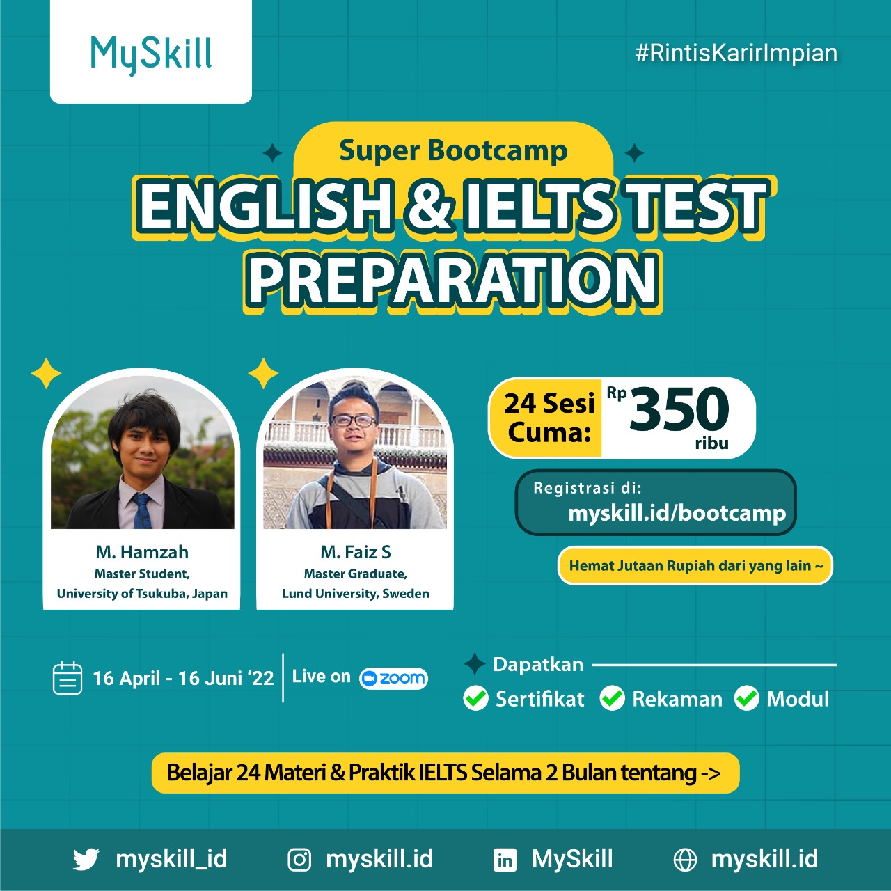 MySkill - Si Paling Belajar 💎 on Twitter: "⭐KALENDER BOOTCAMP BULAN APRIL⭐ Super Bootcamp ...