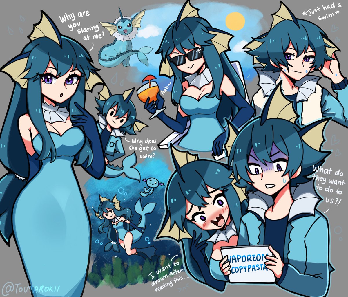 Vaporeon Pokemon Human