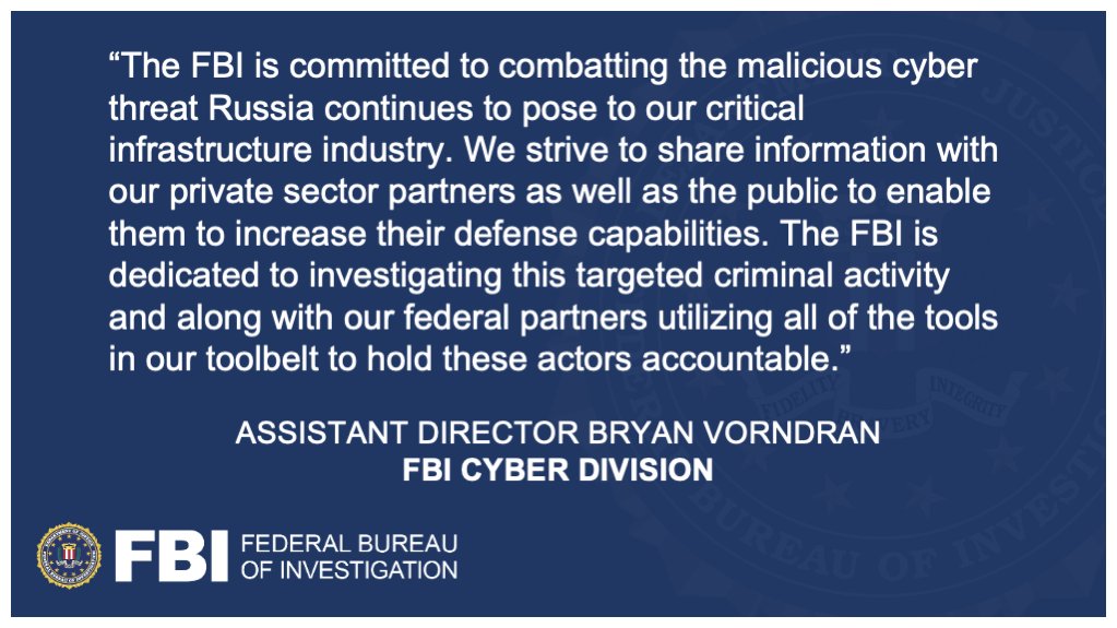 FBI on Twitter: "In response to the advisory's release, #FBI Cyber Division Assistant Director ...