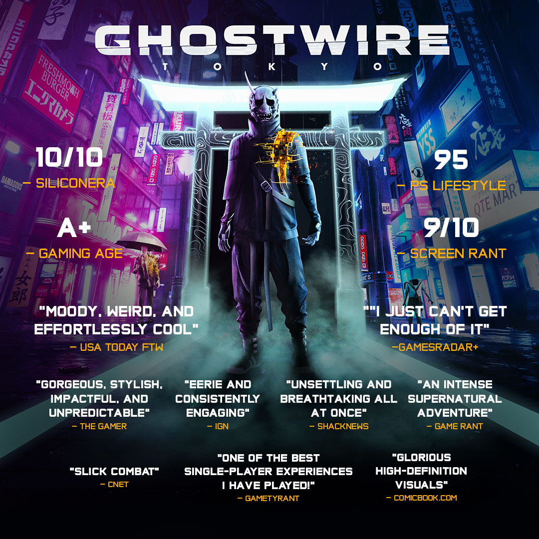 Ghostwire: Tokyo on Twitter: "Play the game being hailed as, "An intense supernatural adventure ...