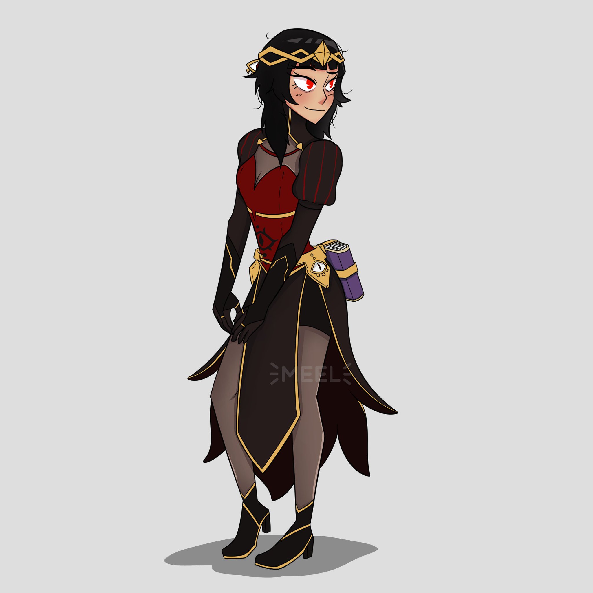 Meel ⚡ on Twitter: "I'm embarrassed to declare this but, redesigned my dark mage self-insert for ...
