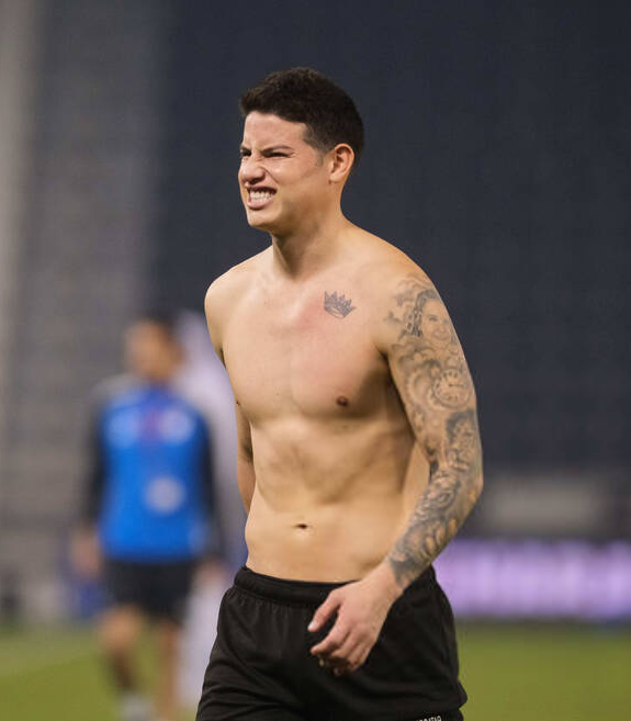 James Rodriguez Shirtless 2022