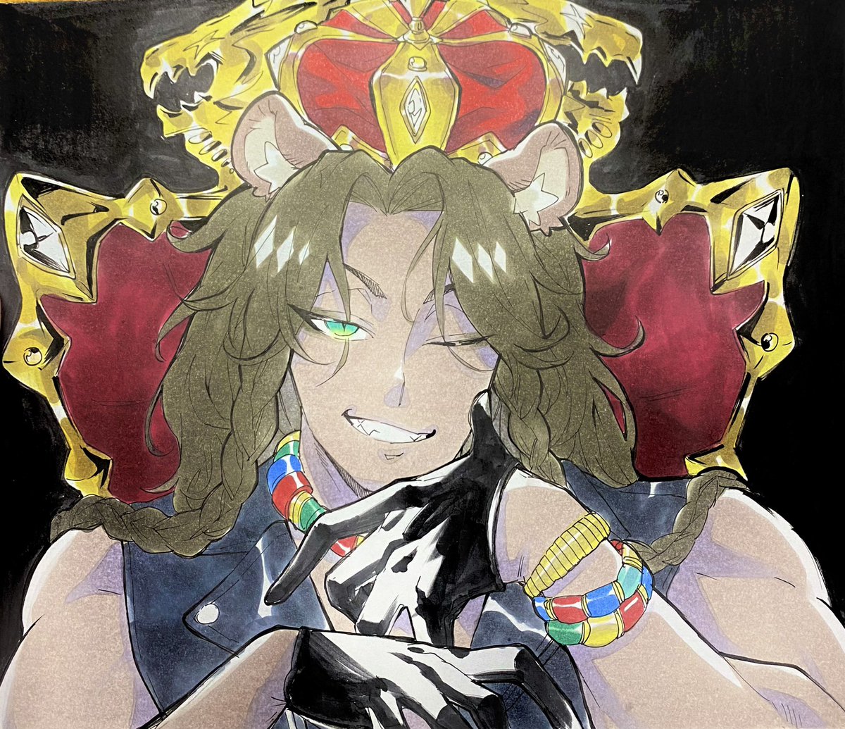 「🦁👑 」|カミカミ/Kamikamiのイラスト