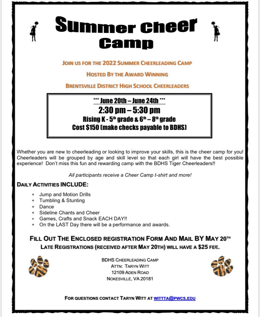 Cheerleading Camp Flyer