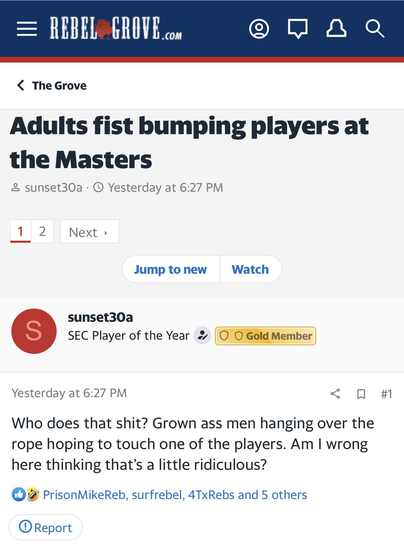 Message Board Geniuses on Twitter: "#OleMiss fan does not want grown men fist bumping at The ...