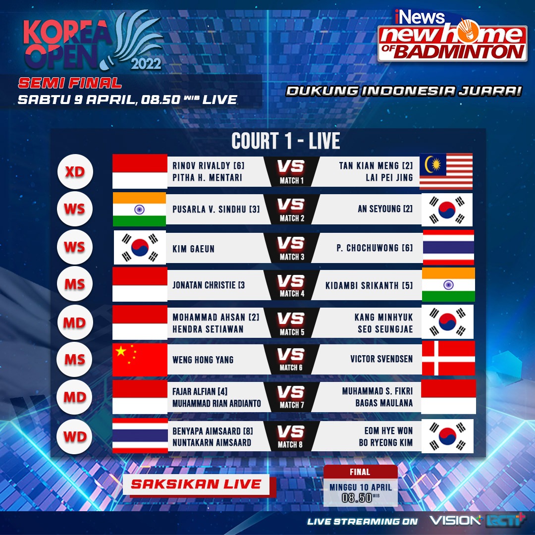 iNews on Twitter: "Dukung Indonesia Juara! Perebutan gelar bergengsi masih berlanjut Wakil ...