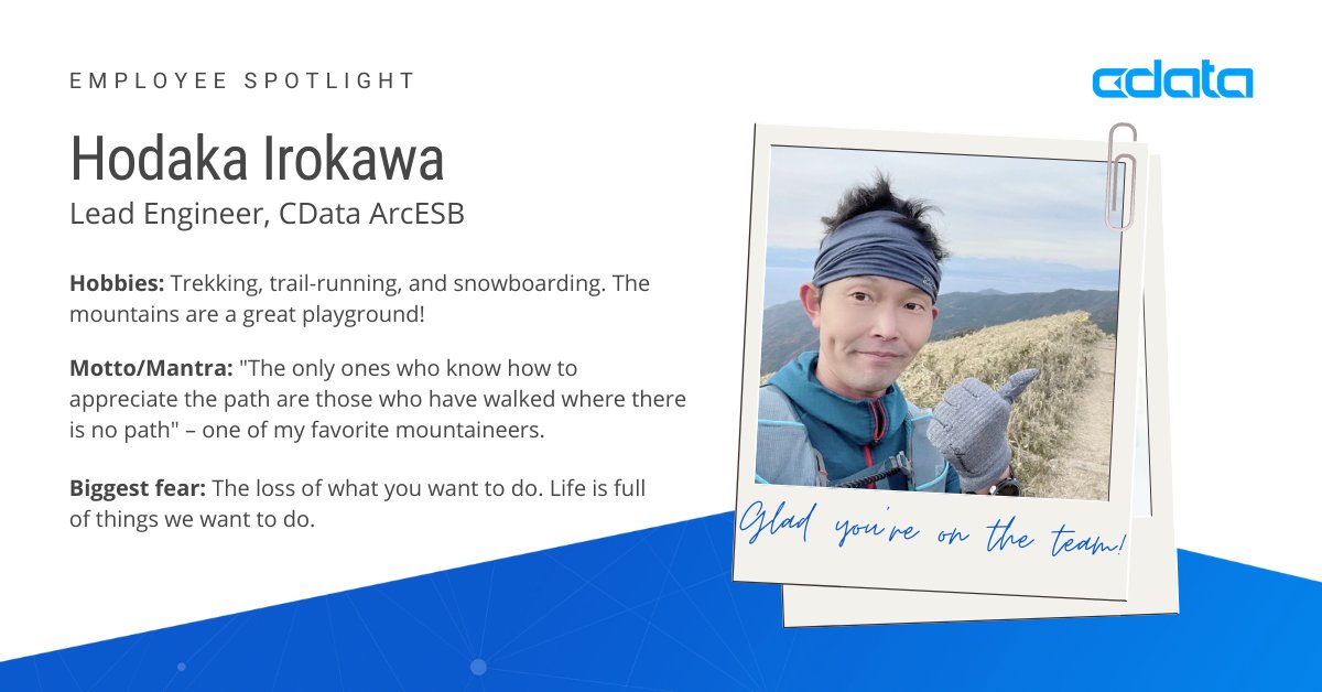 CData Software on Twitter: "Meet Hodaka Irokawa! Hodaka is a Lead Engineer for CData ArcESB in ...