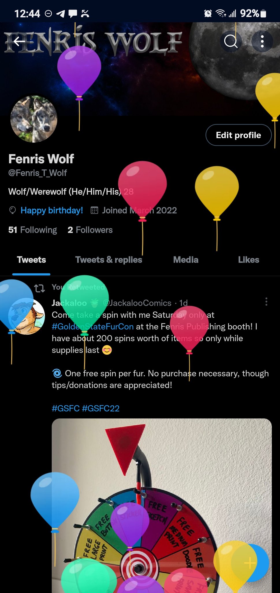 𝑭𝒆𝒏𝒓𝒊𝒔 𝑾𝒐𝒍𝒇 on Twitter: "Another year older. Cheers 🥂 https://t.co/rcukb0Lxn2" / Twitter