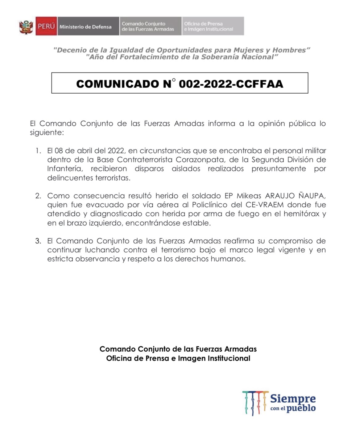 Mindef Perú on Twitter: Mindef Perú on Twitter: