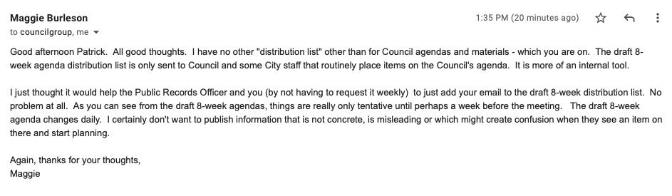 Patrick Conant on Twitter: "I've exchanged some emails with the City Clerk. On a side note ...