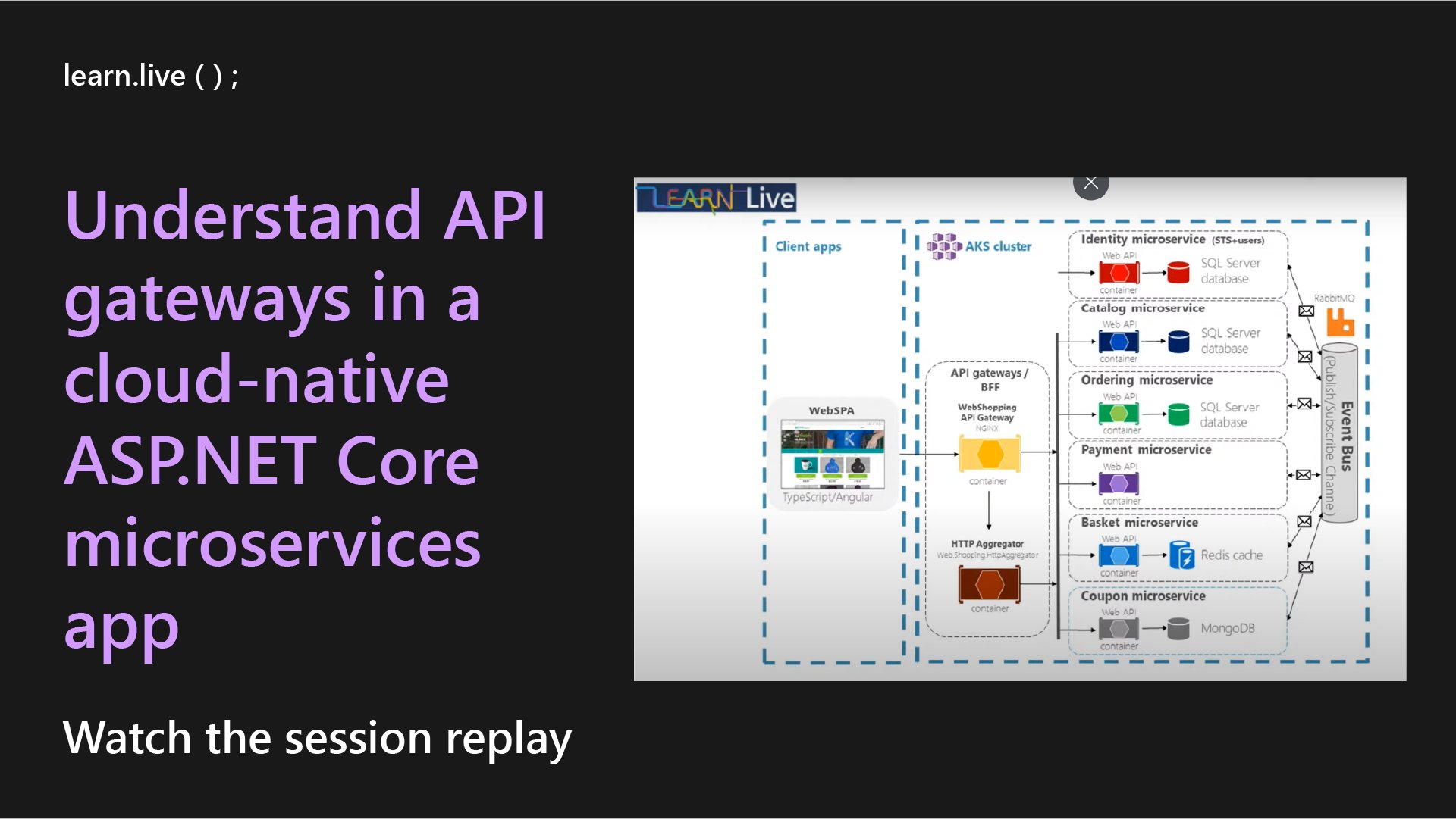 Net On Twitter In This Learn Live Session Replay We Learn To Modify A Cloud Native