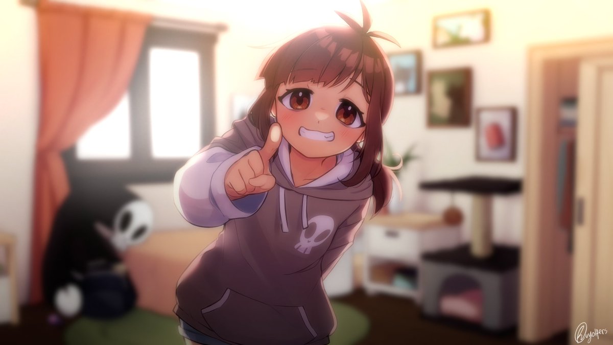 「boop! got your nose! owo 」|Vyolfers 🩹 【Artist Vtuber】のイラスト