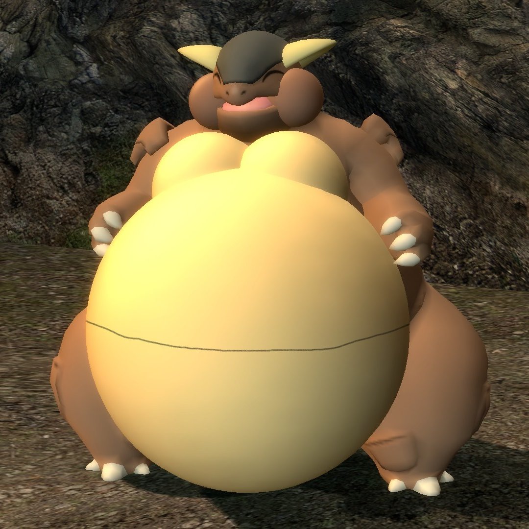 Tucker the Heroic Sumo Charizard on Twitter: "Here's Kangaskhan being so blubbered and round ...