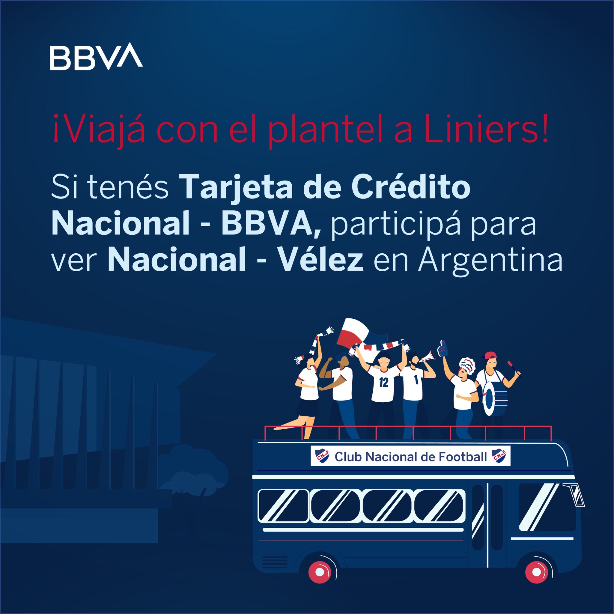 Nacional on Twitter: "¡@bbva_uruguay te lleva a Liniers! 🔵⚪🔴 Si tenés la tarjeta Nacional - BBVA ...