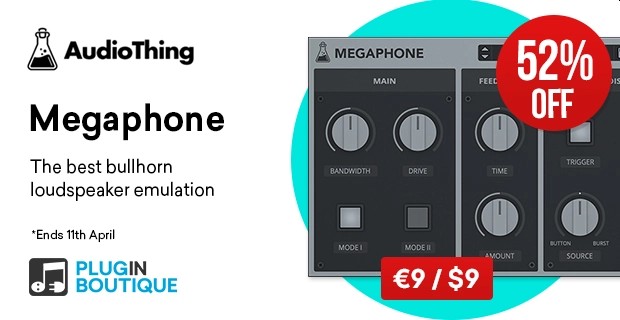 Plugin Deals on Twitter: "AudioThing Megaphone Sale - 52% Off 👍 https://t.co/cU92k22Dzs ...