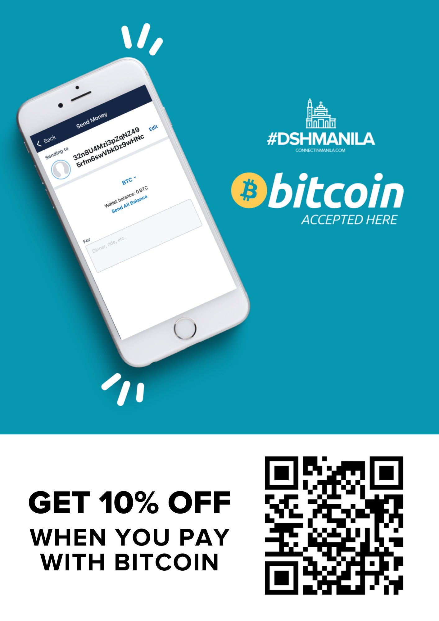 Draper Startup House Manila on Twitter: "We support #Bitcoin Pay with Bitcoin and get 10% OFF ...