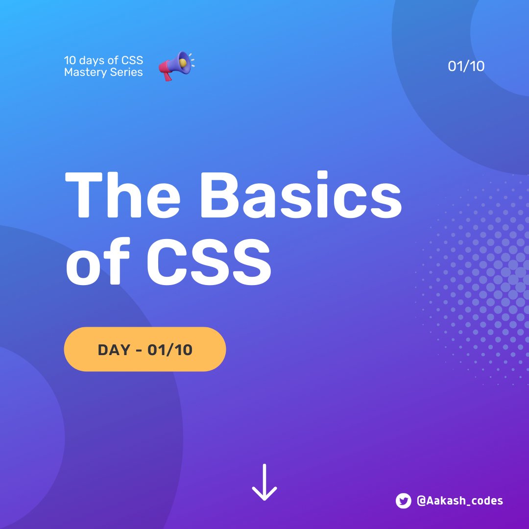 ⚡ Day - 01 of 𝟭𝟬 𝗱𝗮𝘆𝘀 𝗼𝗳 𝗖𝗦𝗦 𝗠𝗮𝘀𝘁𝗲𝗿𝘆 ⚡ - Thread from Aakash Rao @Aakash ...