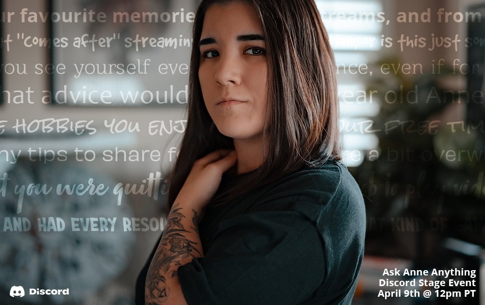 Anne Munition on Twitter: "In a little less than an hour, I'll be doing a @discord Stage event ...