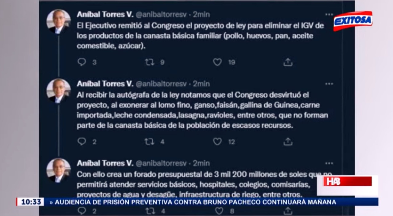 Exitosa Noticias On Twitter 🔵🔴 Ahora Aníbal Torres Pide Al Congreso