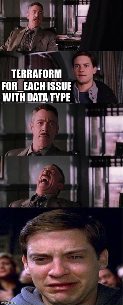 Meme Overflow On Twitter Terraform For Each Issue With Data Type