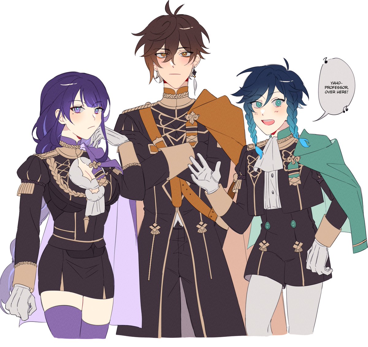 The Other Three Houses?! @Majunjuu's rendition of Raiden, Venti and ...