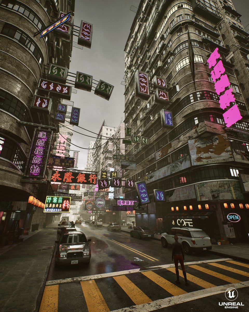 WIP Walking in Hong Kong with Matrix Awakens and @kitbash3d more soon ...