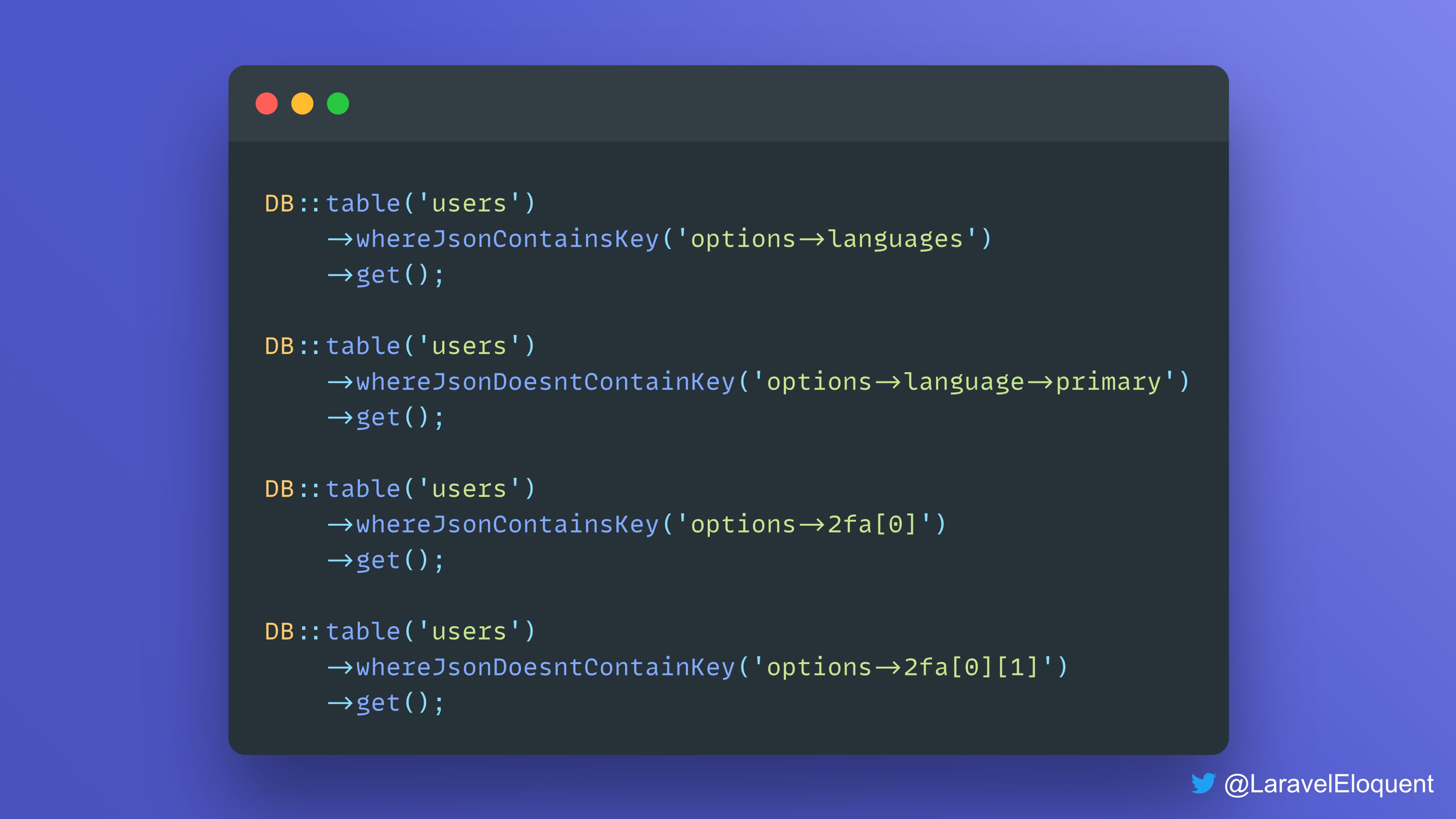 Laravel Eloquent on Twitter: "#Laravel #Eloquent Tip: Laravel v9.7 shapes with ...