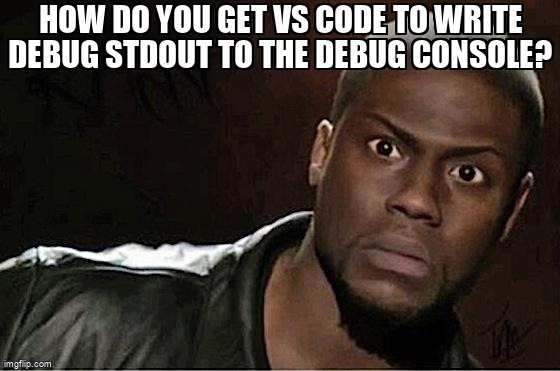 Meme Overflow On Twitter How Do You Get Vs Code To Write Debug Stdout To The Debug Console
