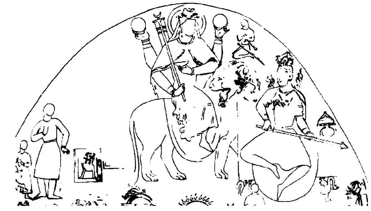 A rare coin of huviShka-1 showing the Zoroastrian Iranic rudra-class ...